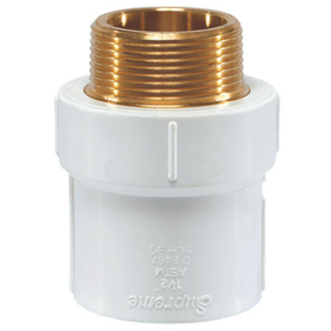 MTA (Brass), 40mm, 1-1/2(Inch), Supreme Aqua Gold uPVC High Pressure ...